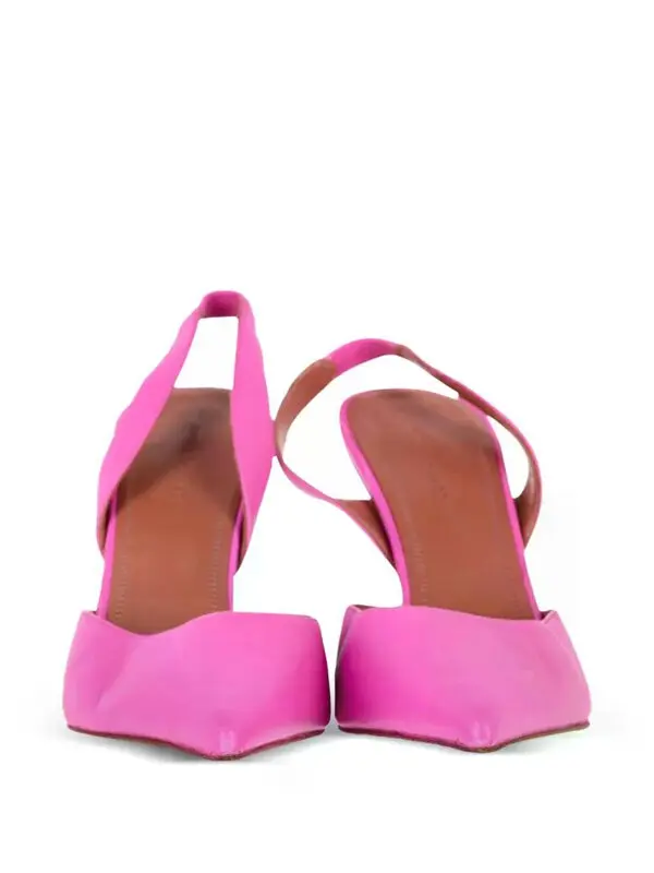 Amina Muaddi Holli Flared-heel Sandals