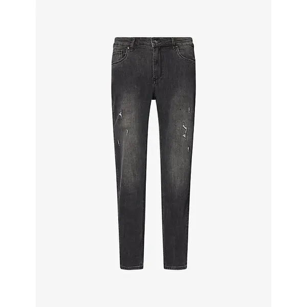 ARNE Distressed Slim-fit Denim Jeans - Grey Wash