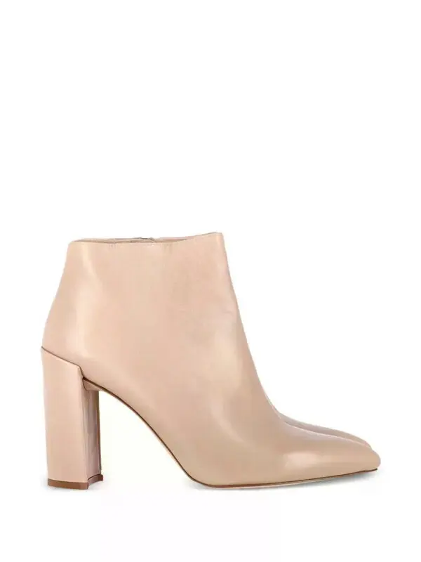 STUART WEITZMAN Leather Ankle Boots With Block Heel