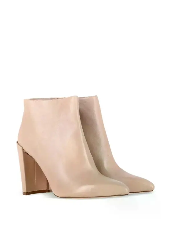 STUART WEITZMAN Leather Ankle Boots With Block Heel