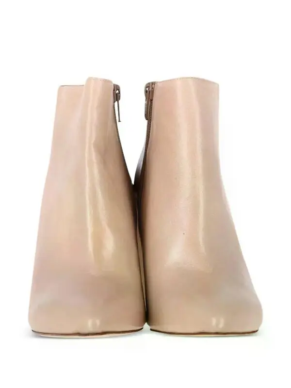 STUART WEITZMAN Leather Ankle Boots With Block Heel