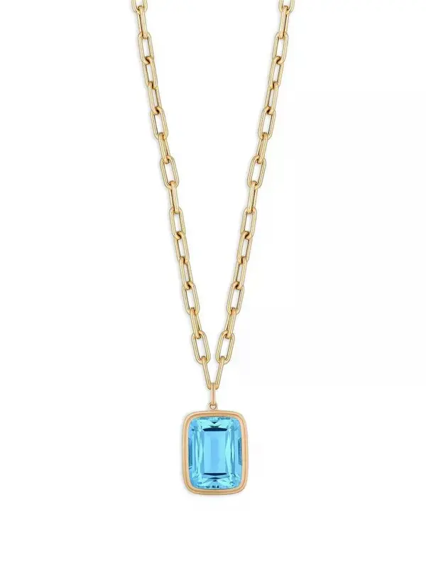 Goshwara Blue Topaz Necklace - Gold