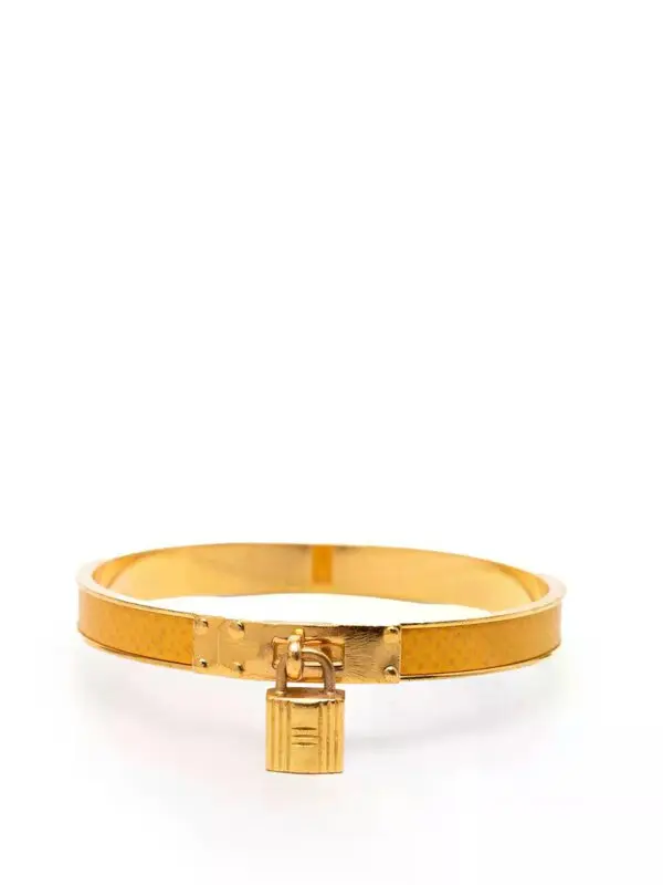 Hermès Epsom Kelly Cadena Lock Bangle Bracelet - Gold