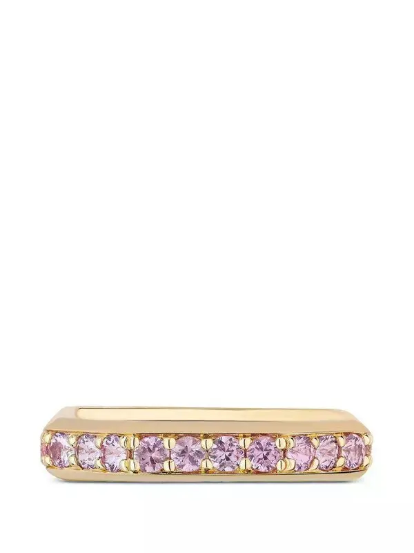 Goshwara Pink Sapphire And Diamond Square Ring
