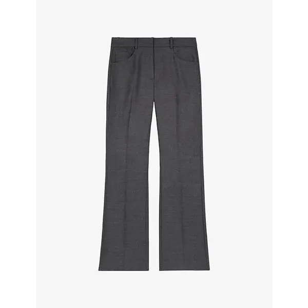 The Kooples Bootcut Mid-rise Wool-blend Trousers