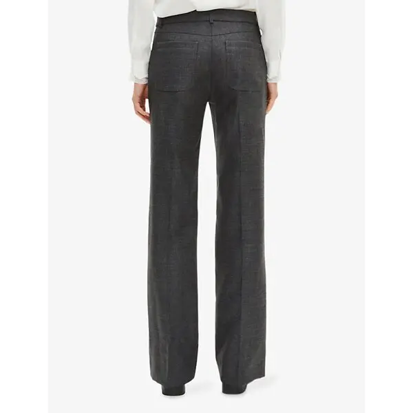 The Kooples Bootcut Mid-rise Wool-blend Trousers