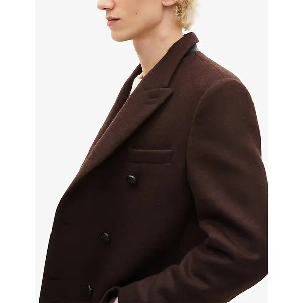 The Kooples Peak-lapel Double-breasted Wool Coat