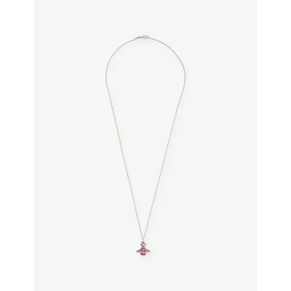 VIVIENNE WESTWOOD Mashita Pendant Necklace - Platinum / L Rse Crystal