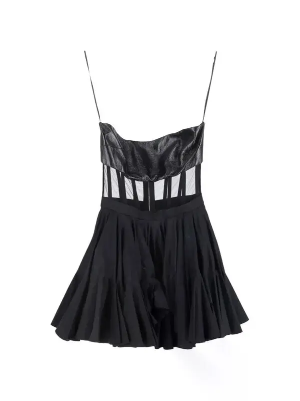 David Koma Leather Mini Dress
