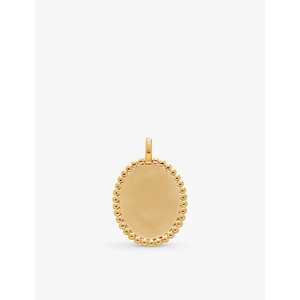 Monica Vinader Deia Oval Pendant Charm - Yellow Gold