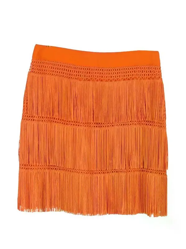 Alberta Ferretti Fringed Mini Skirt