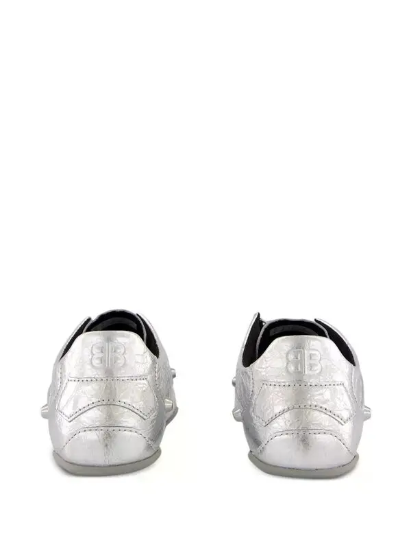 Balenciaga City Metallic Studded Sneakers - Silver
