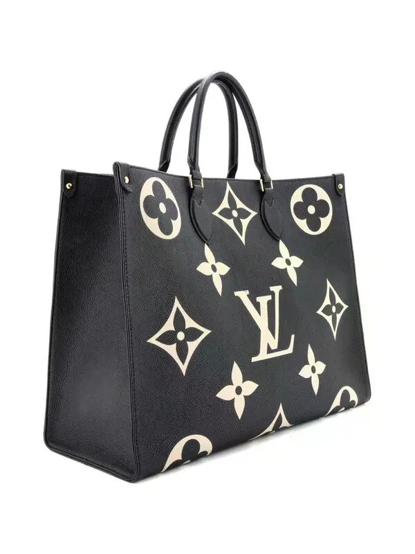 LOUIS VUITTON Onthego Bicolor Monogram Empreinte Giant Gm Tote Bag - Black