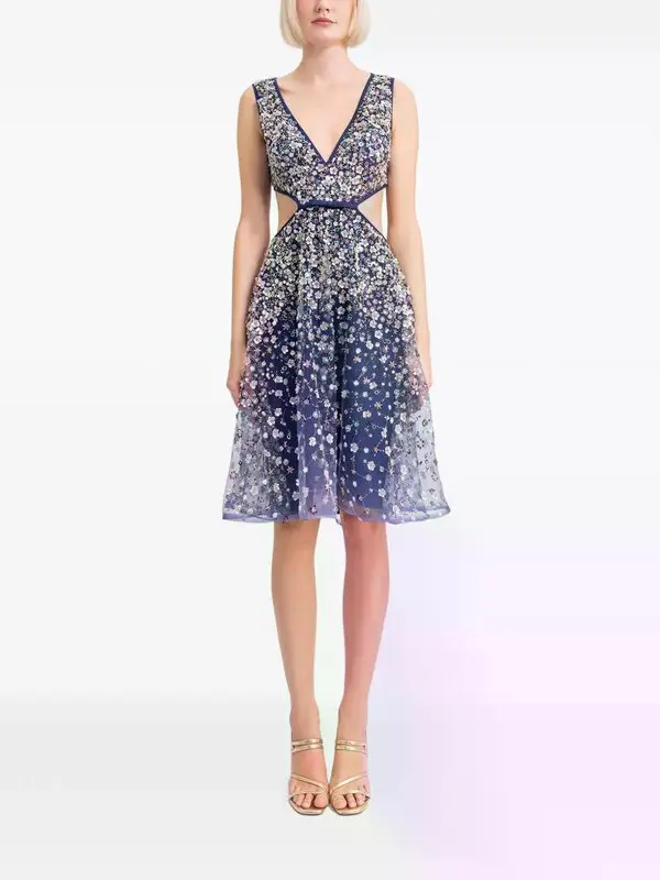 GEMY MAALOUF Cut-out Beaded Dress