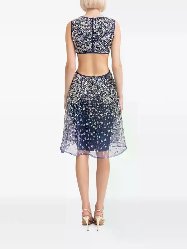 GEMY MAALOUF Cut-out Beaded Dress