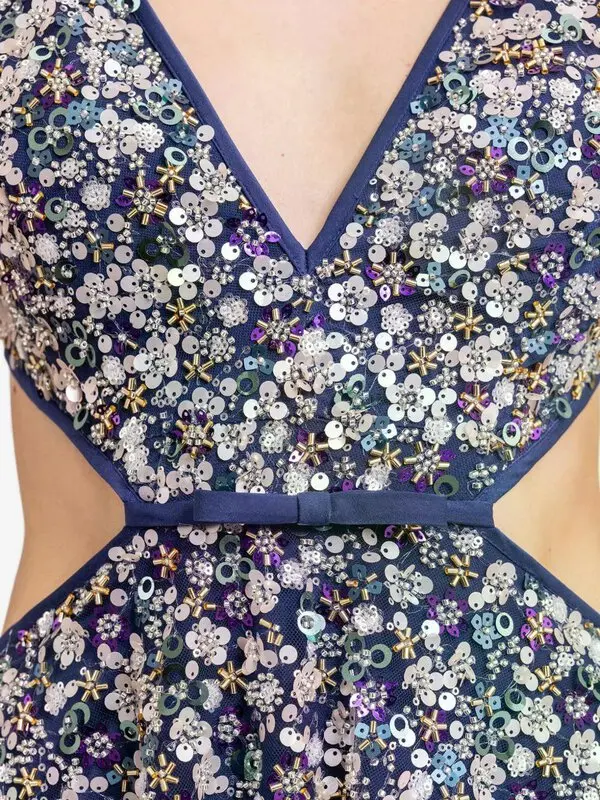 GEMY MAALOUF Cut-out Beaded Dress