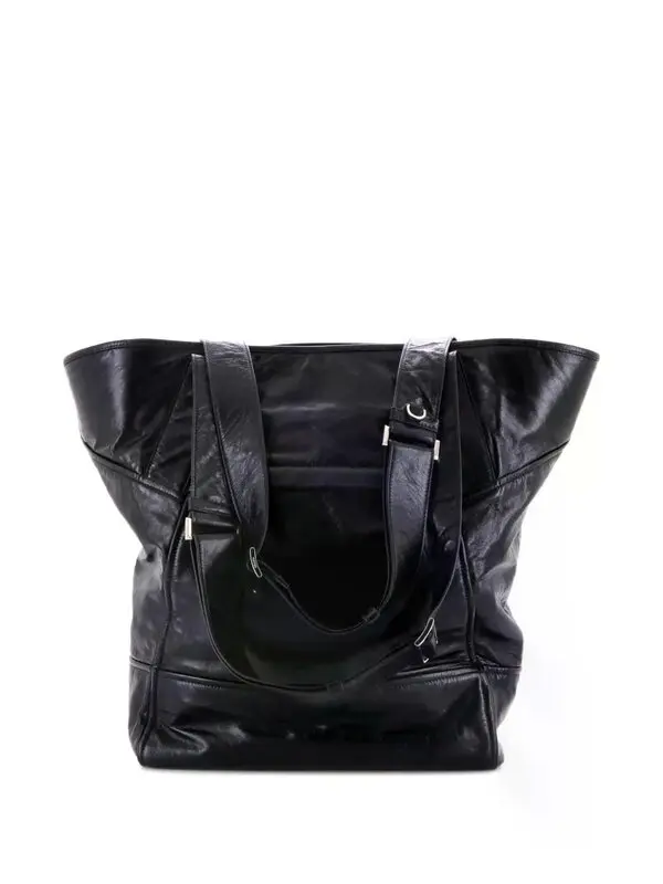 Prada Triple Front Pocket Leather Tall Tote Bag