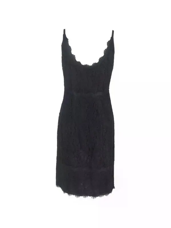 Diane Von Furstenberg Olivia Lace Slip Dress - Black