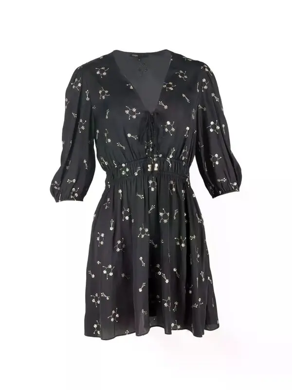 Maje Sequin Embellished V-neck Mini Dress