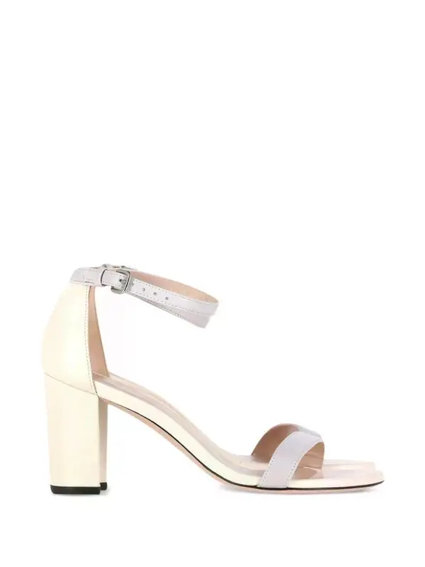 STUART WEITZMAN Block-heel Ankle-strap Sandals - Neutrals