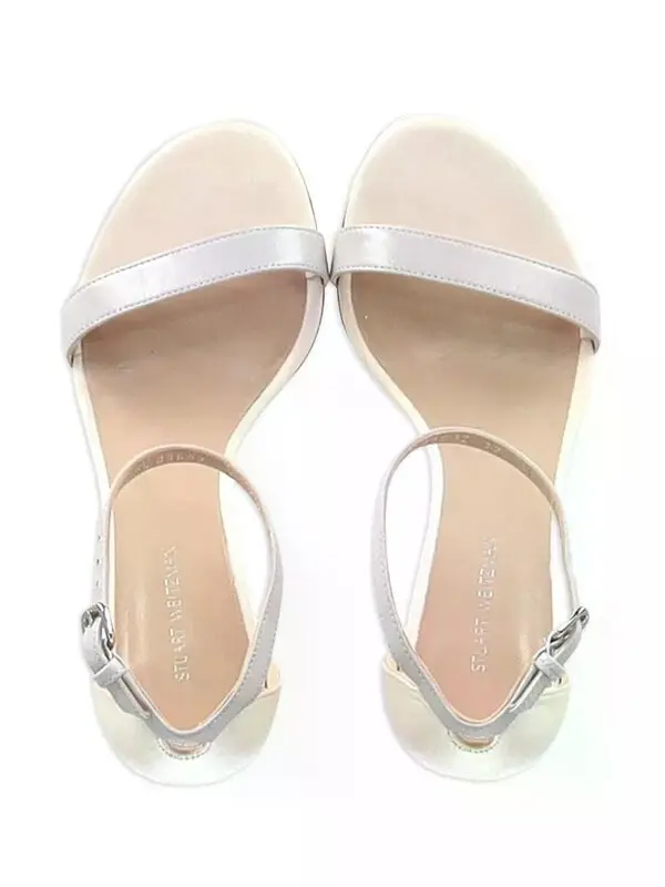 STUART WEITZMAN Block-heel Ankle-strap Sandals - Neutrals