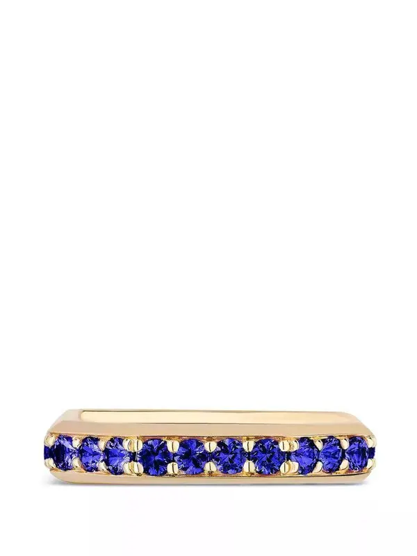 Goshwara Blue Sapphire Square Band Ring