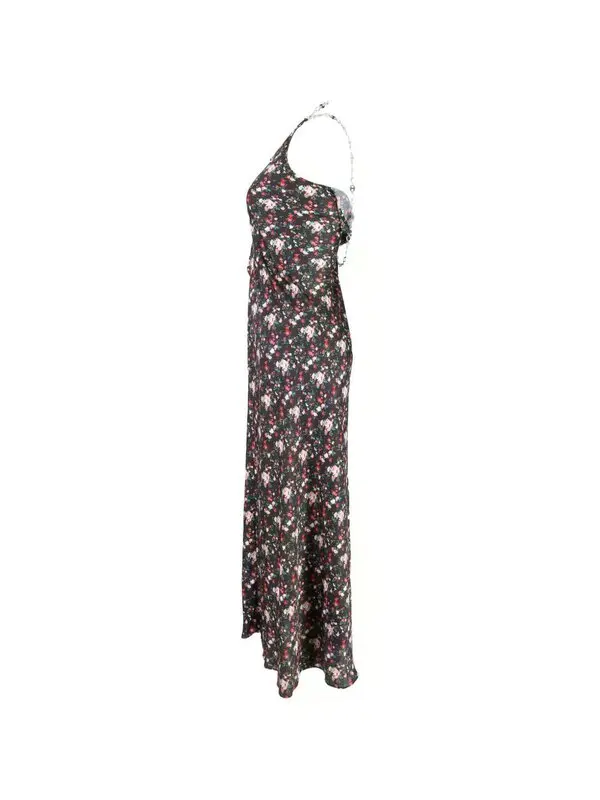 Rabanne Floral-print Maxi Dress - Black