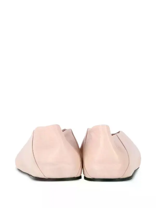 JIL SANDER Square-toe Leather Ballet Flats
