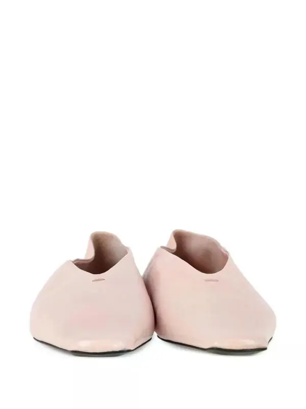 JIL SANDER Square-toe Leather Ballet Flats