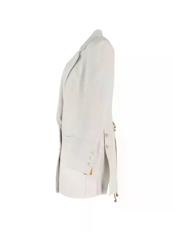 ANN DEMEULEMEESTER VINTAGE Double-breasted Coat With Lace-up Detail