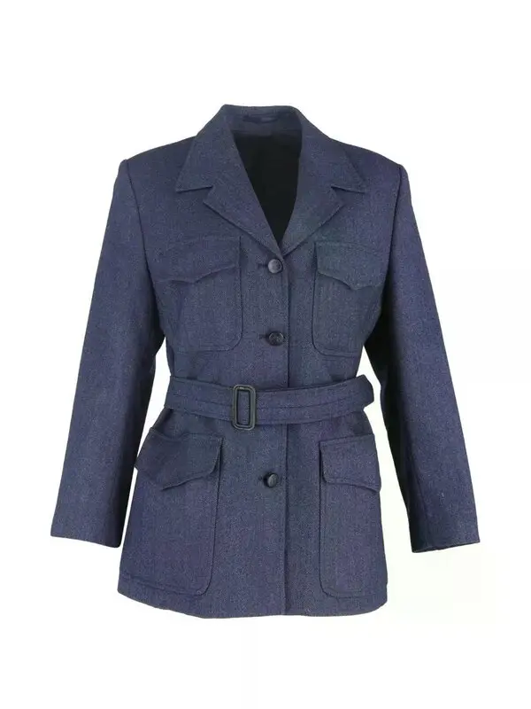 Burberry Button-front Belted Blazer