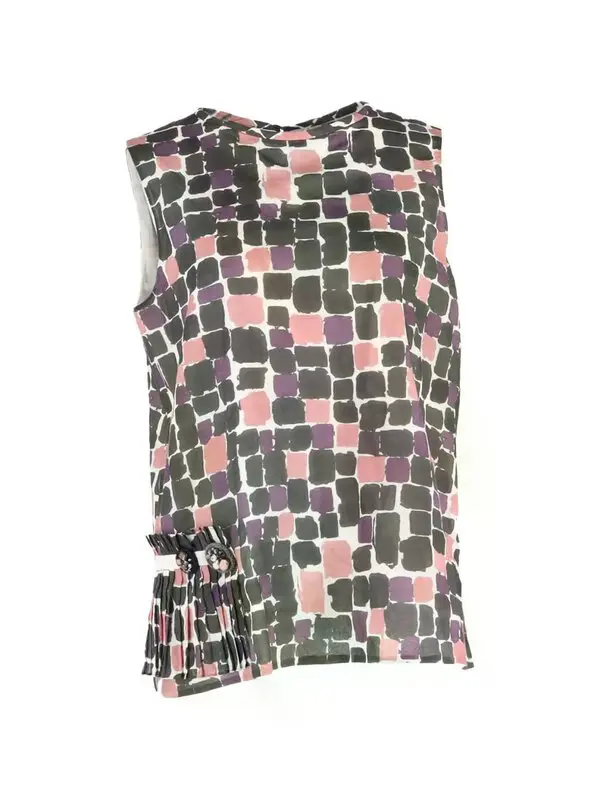 Max Mara Printed Sleeveless Blouse