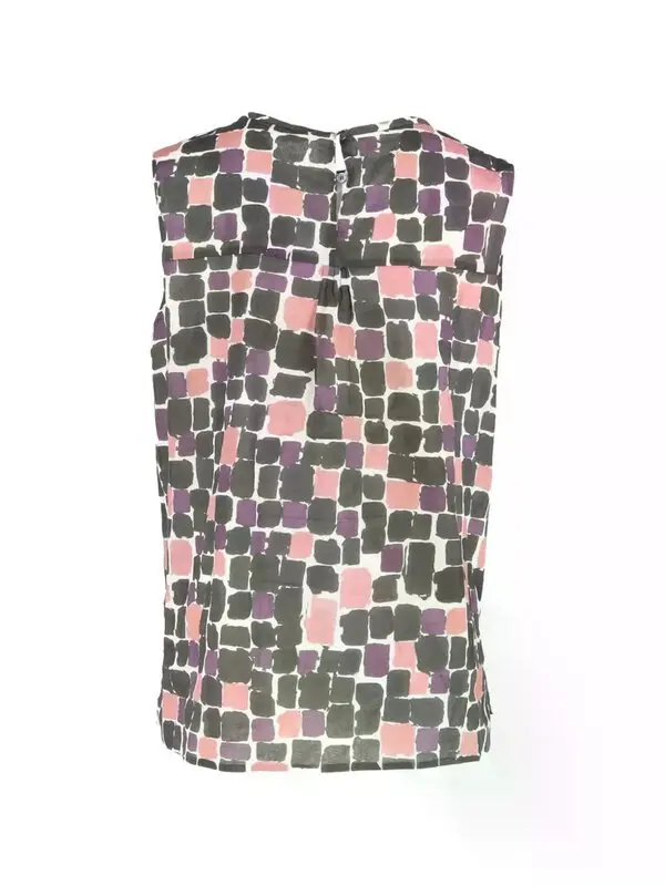 Max Mara Printed Sleeveless Blouse