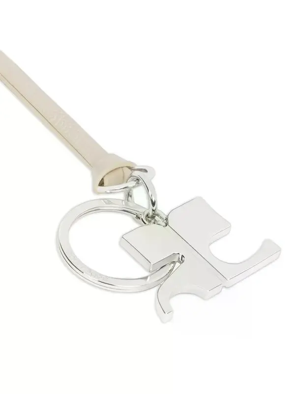 COURREGES Logo Charm Keyring - Neutrals