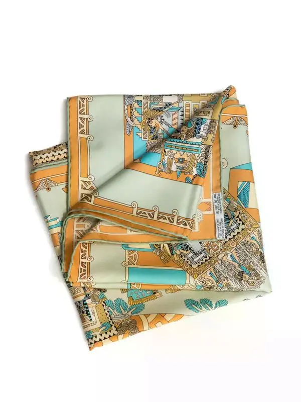 Hermès 1994 Astres Et Soleils Silk Scarf - Neutrals