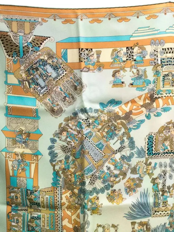 Hermès 1994 Astres Et Soleils Silk Scarf - Neutrals