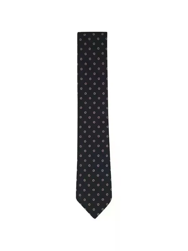 Zegna Floral-pattern Neck Tie - Blue
