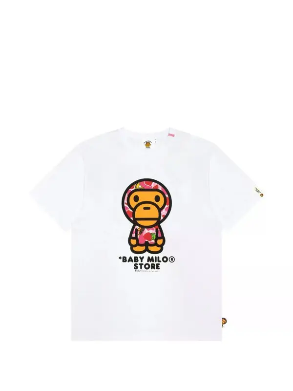 A BATHING APE Graphic Print T-shirt - White
