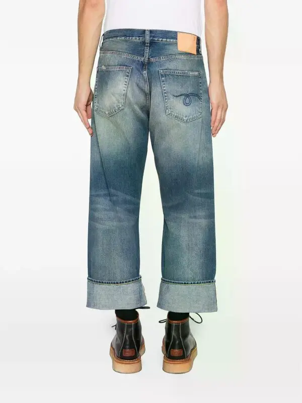 R13 Cuffed Cropped X-boyfriend Jeans