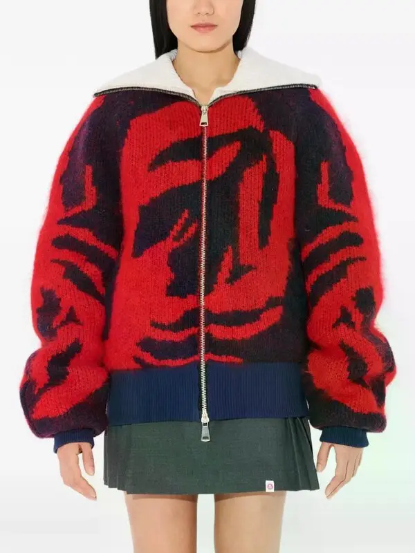 CHARLES JEFFREY Knitted Zip Puffer Jacket