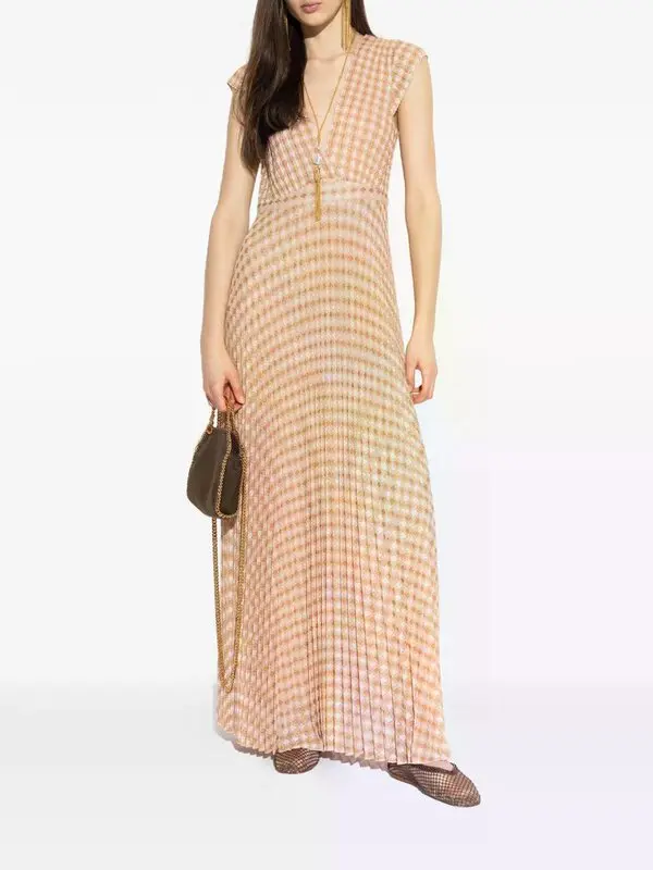 FORTE_FORTE Patterned V-neck Dress
