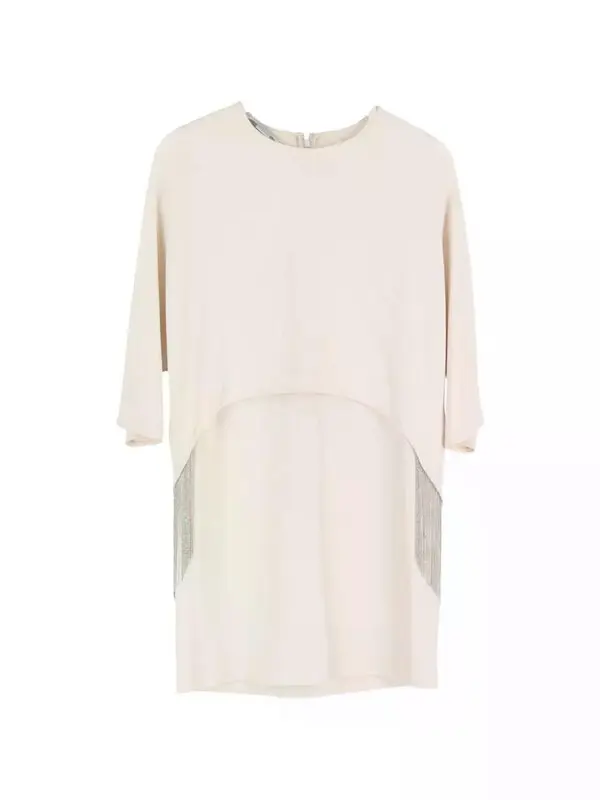 Stella McCartney Cape-effect Fringed Mini Dress
