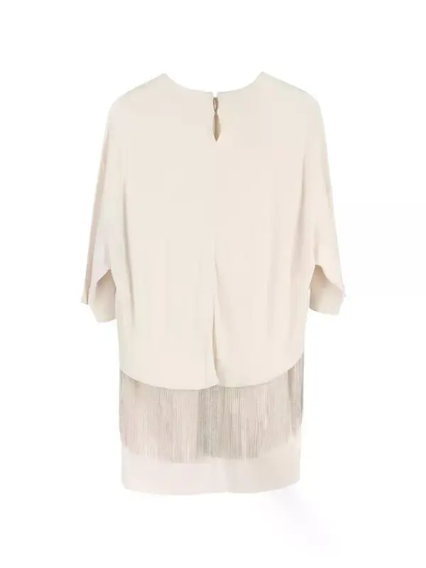 Stella McCartney Cape-effect Fringed Mini Dress