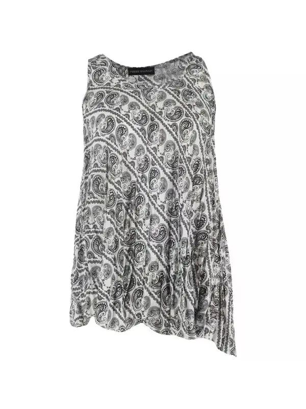 Balmain Paisley-print Asymmetric Top