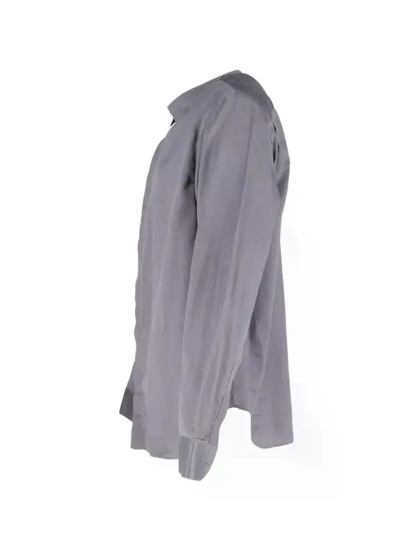 Giorgio Armani Hidden Button Long Sleeve Shirt - Grey