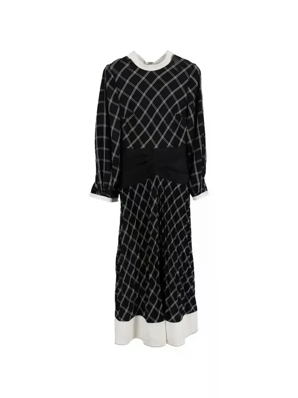 SELF-PORTRAIT Check-pattern Midi Dress