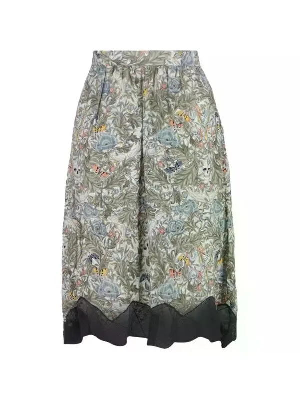 Zadig&Voltaire Floral-print Lace Midi Skirt