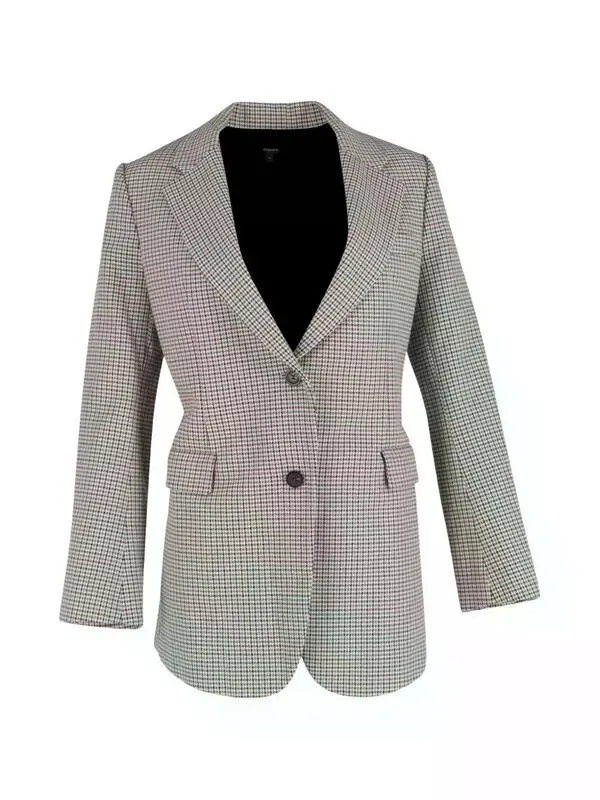 Theory Single-breasted Check Blazer