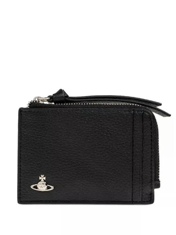 VIVIENNE WESTWOOD Zip Logo Cardholder - Black