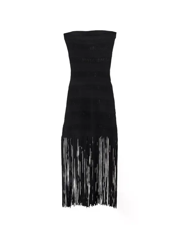 Sandro Maldives Fringed Strapless Dress